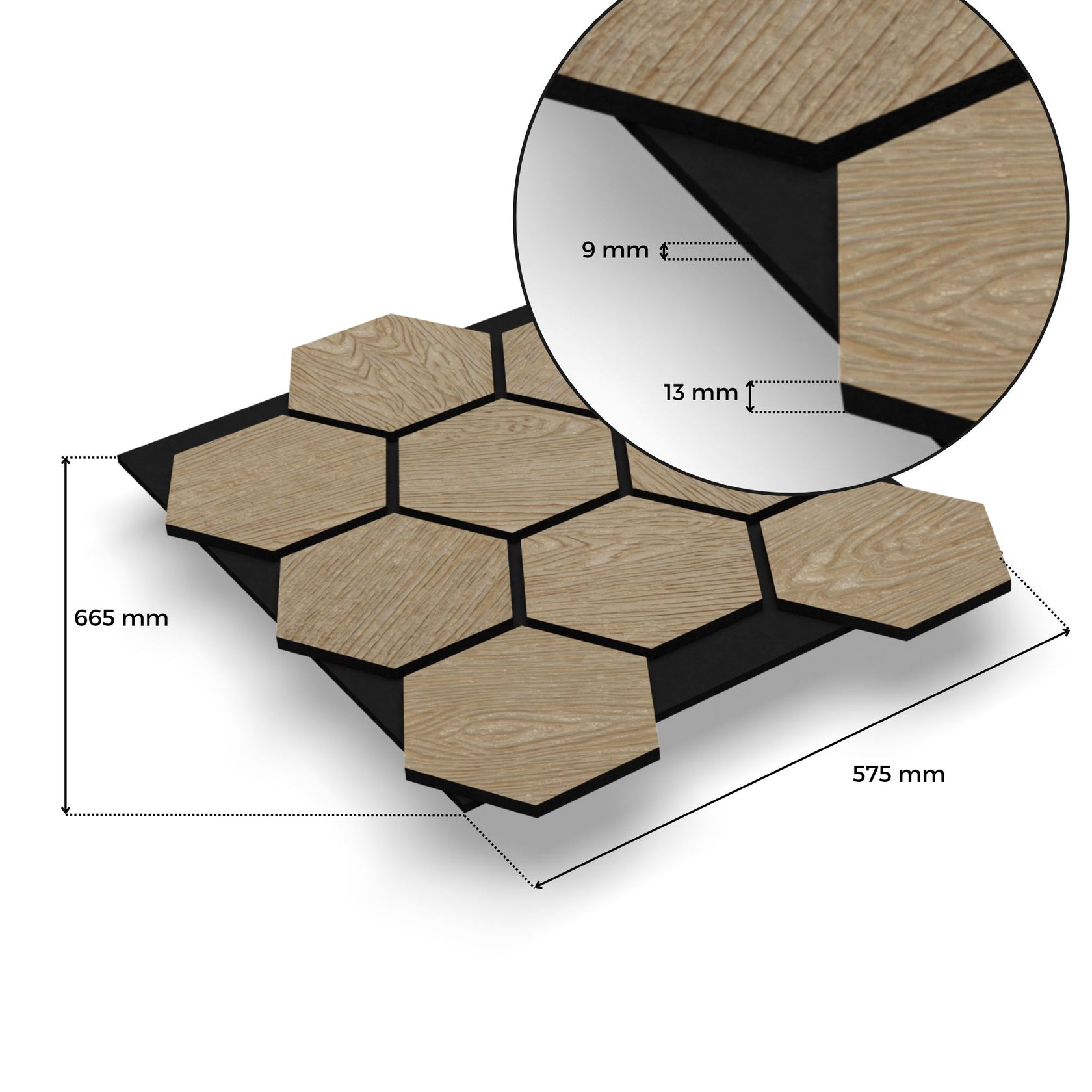 Panneau acoustique hexagonale - Acoupanneau® HexaGo – Wood Vibe