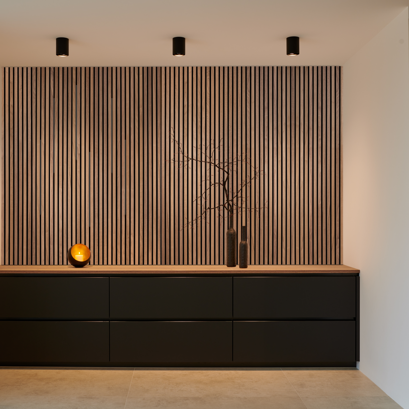 Profilé LED Slim | Diffuseur noir – Wood Vibe